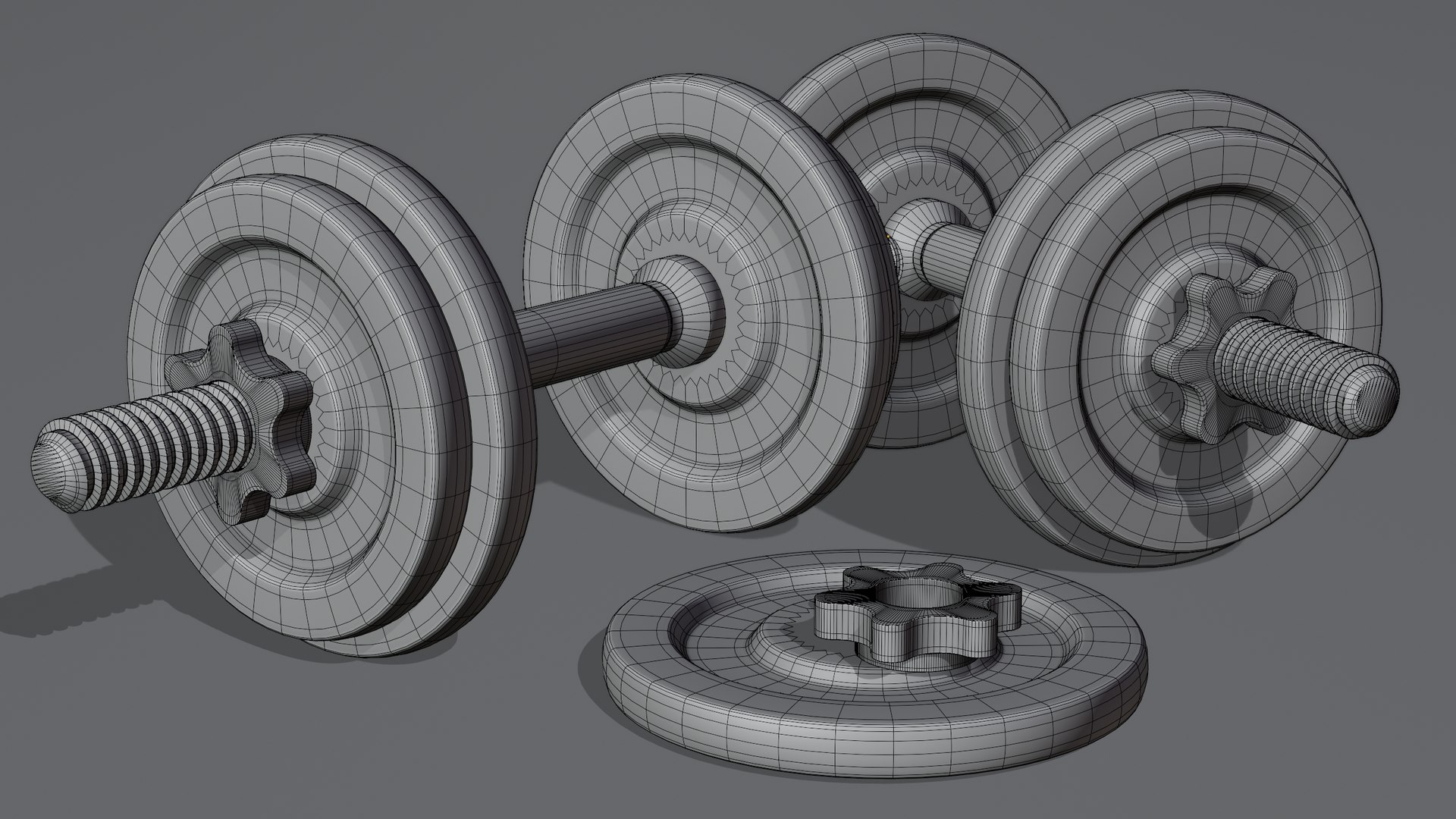 Dumbbell Weights 3D Model - TurboSquid 1969053