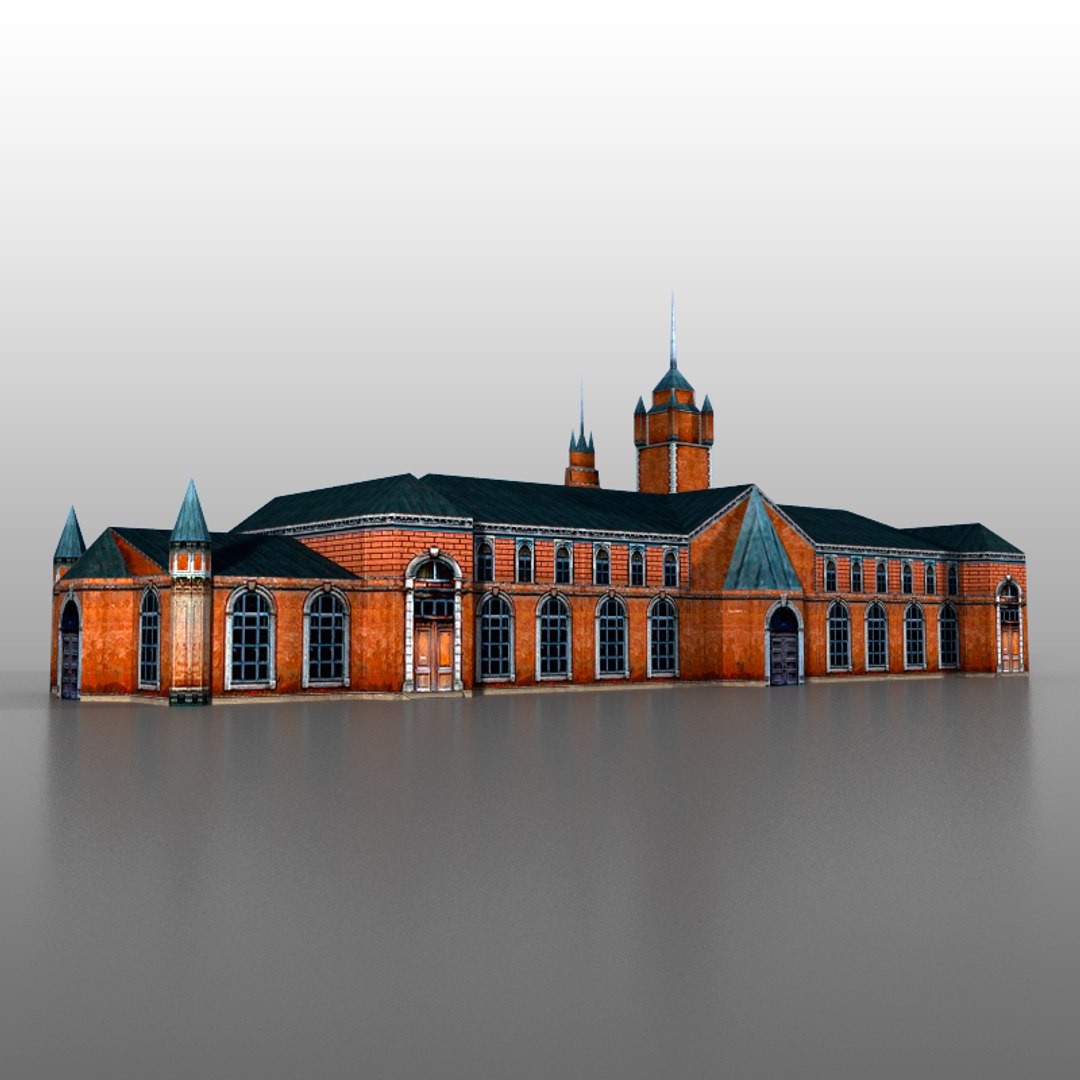 3d railway station model