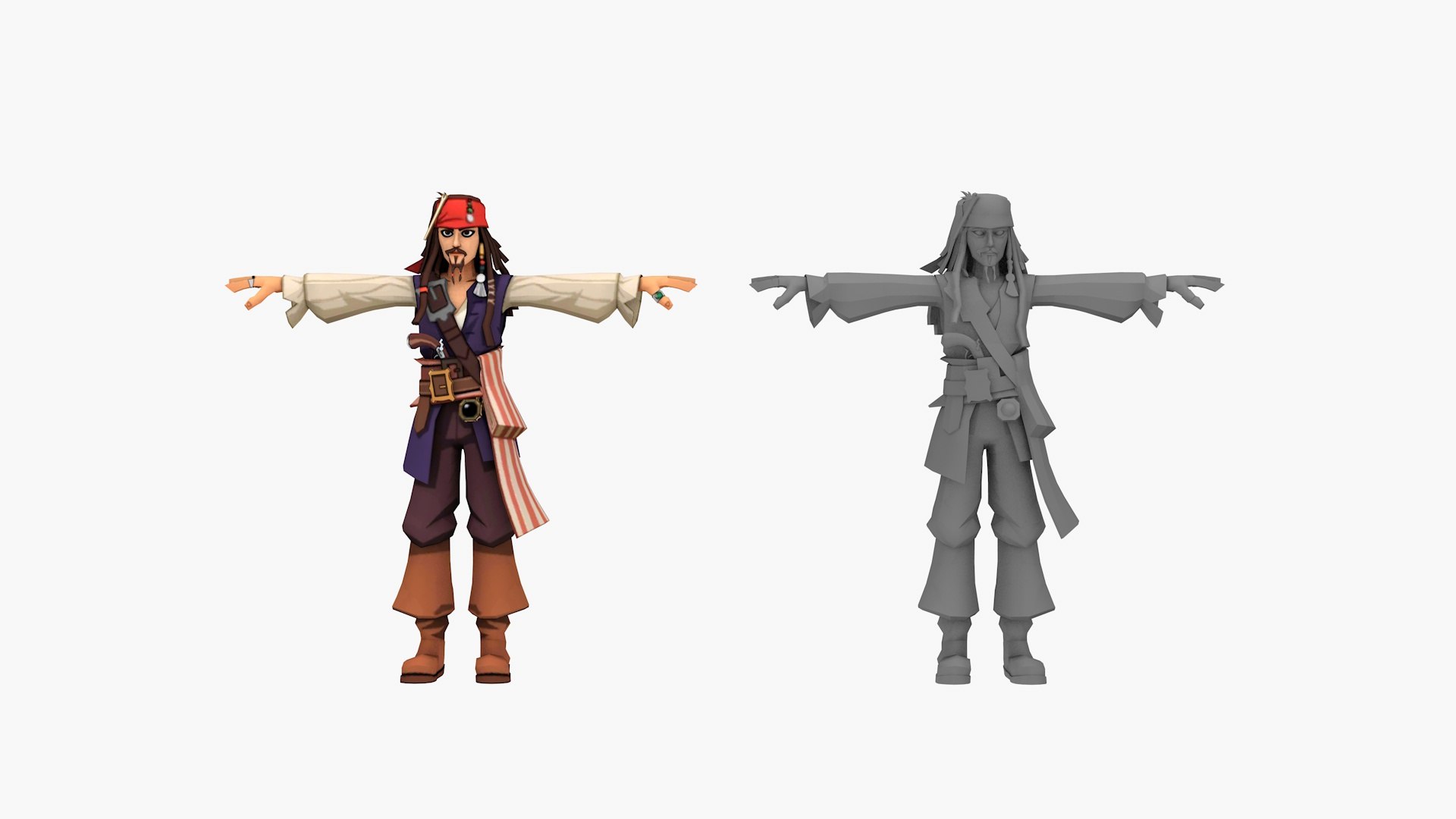 3D Jack Sparrow - TurboSquid 1848104