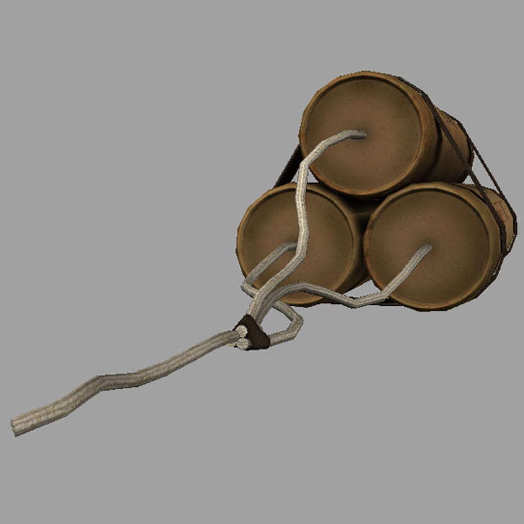 3d Sticks Explosive Model