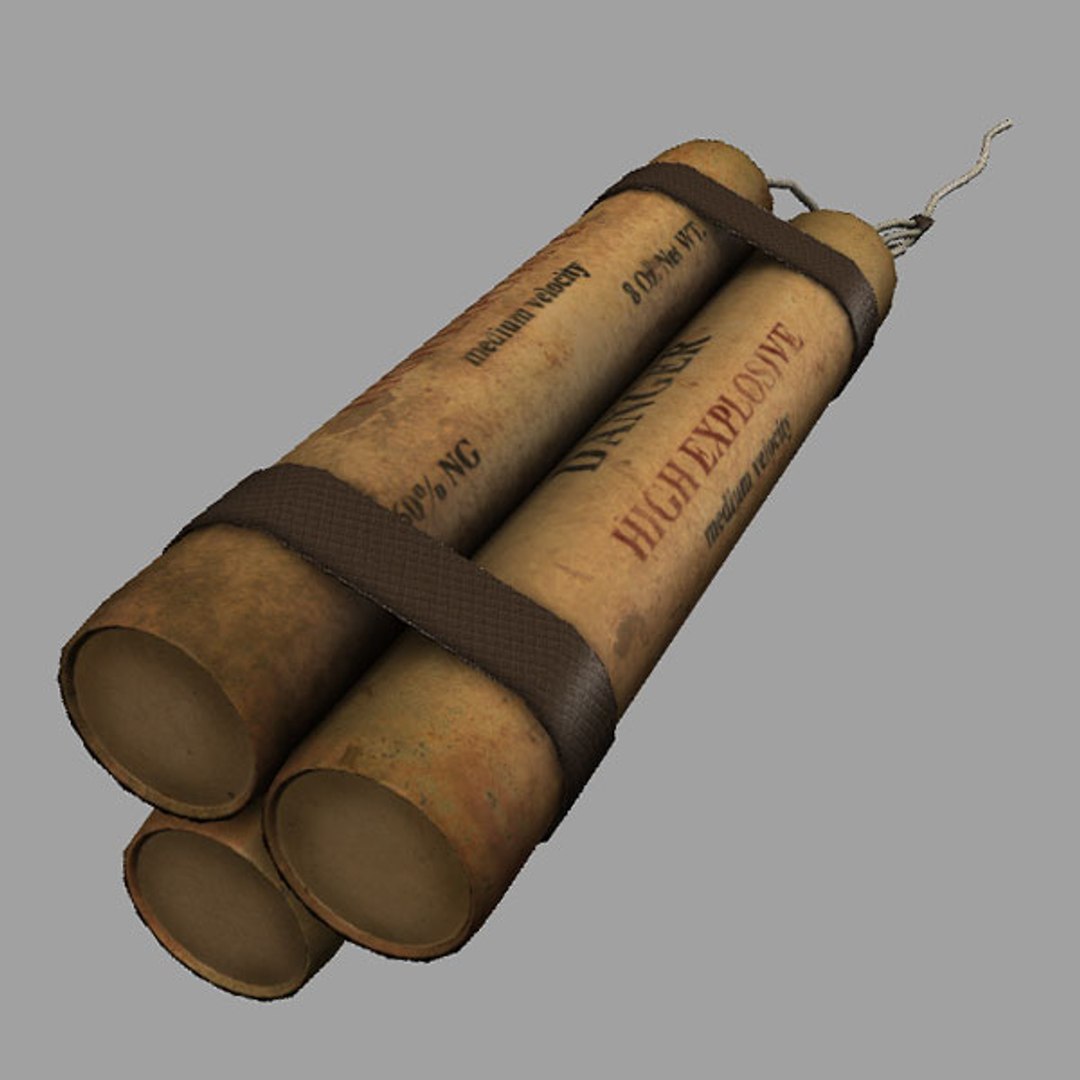 3d Sticks Explosive Model