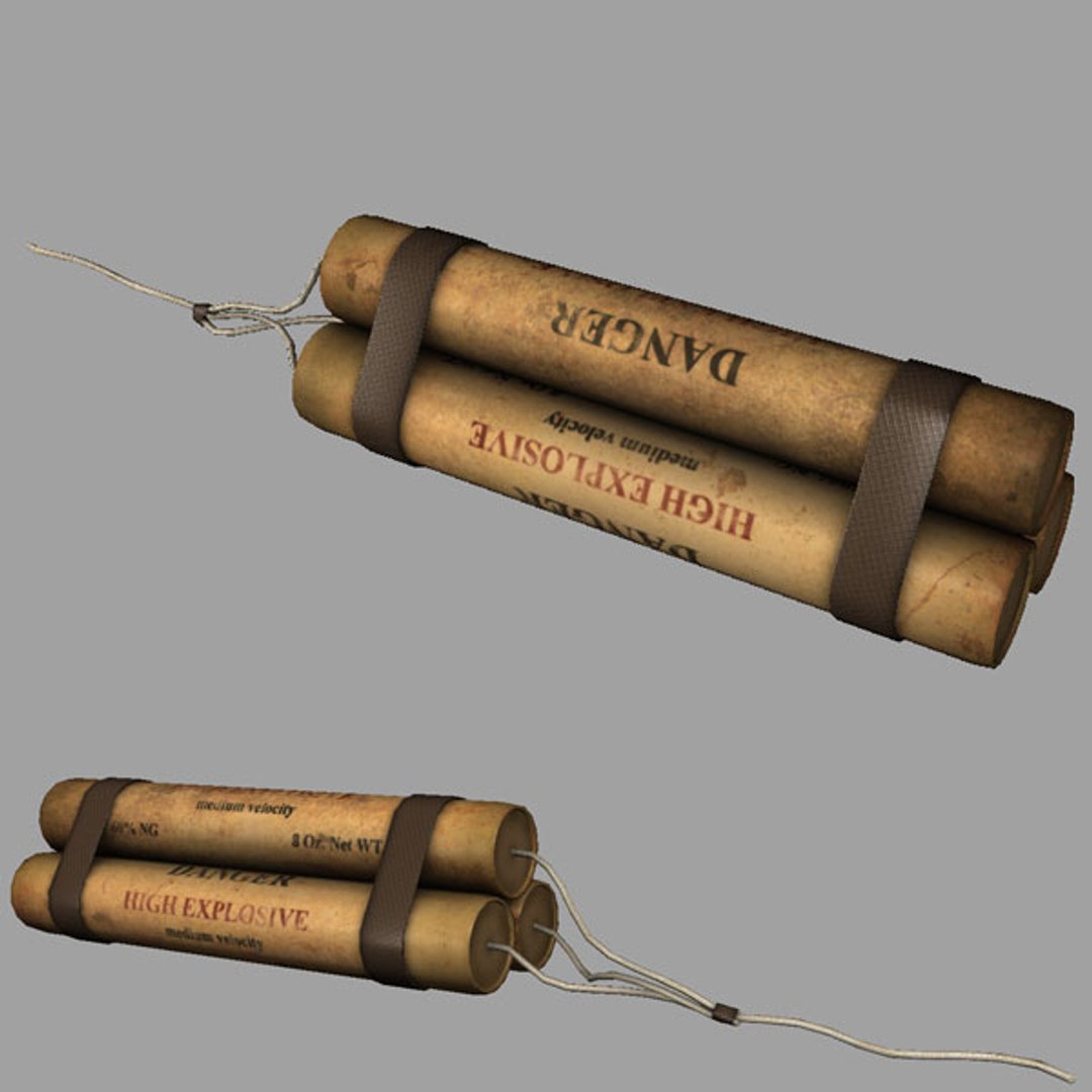 3d Sticks Explosive Model