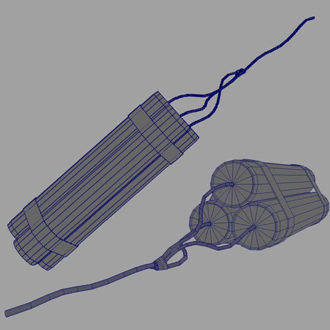 3d Sticks Explosive Model