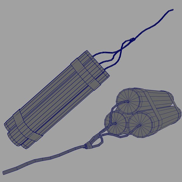 3d sticks explosive model