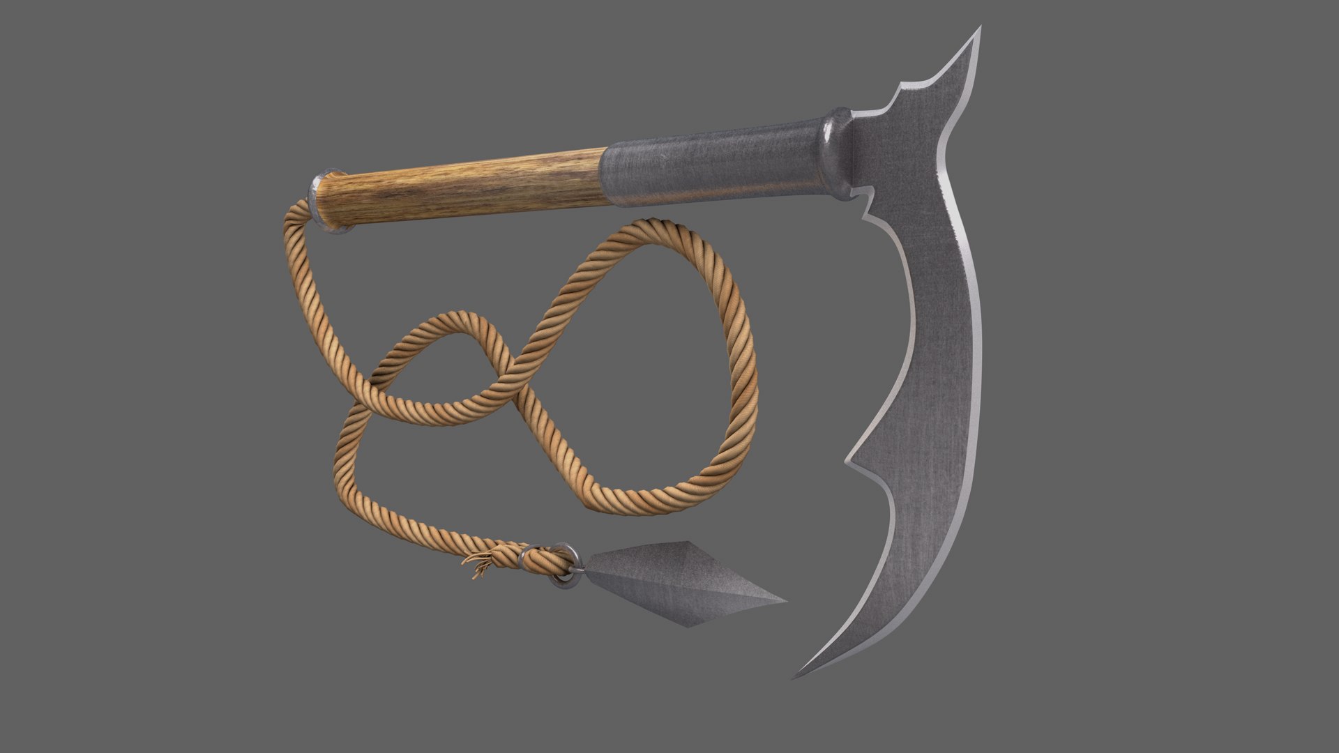 Kusarigama 3D Model - TurboSquid 1698476