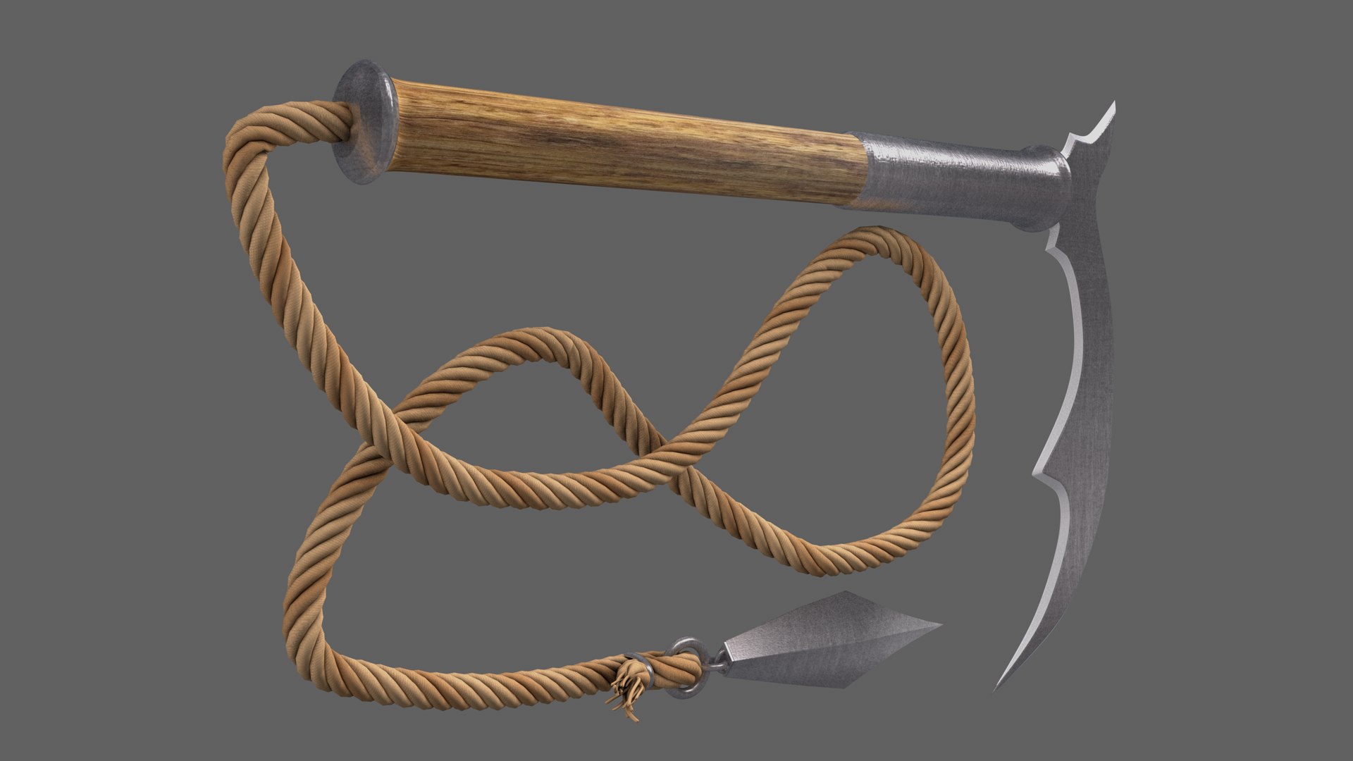 Kusarigama 3D Model - TurboSquid 1698476