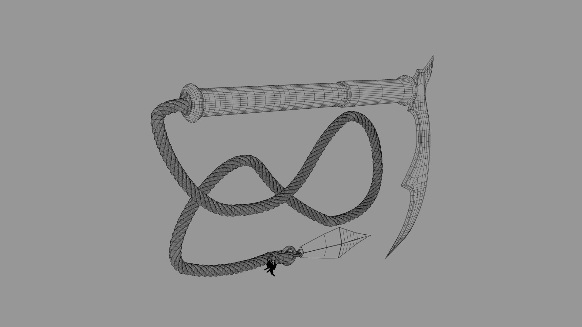 Kusarigama 3D Model - TurboSquid 1698476