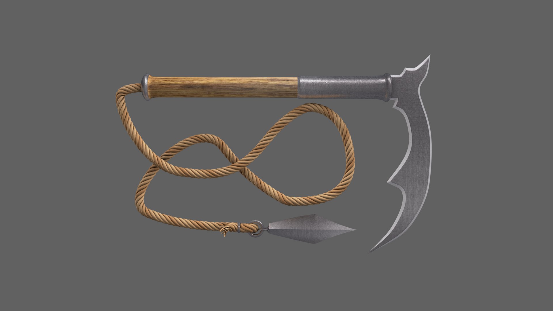 Kusarigama 3D Model - TurboSquid 1698476