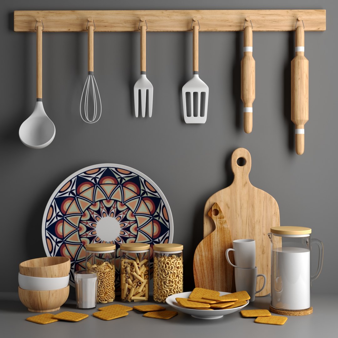 Kitchen Set 3D Model - TurboSquid 1582895