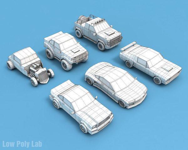 modelo 3d Cartoon Racing Car Pack Low Poly Modelo 3D - TurboSquid 1167924