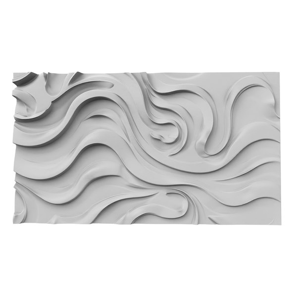 modelo 3d Conjunto de decoración de pared con paneles modernos Mural de ...