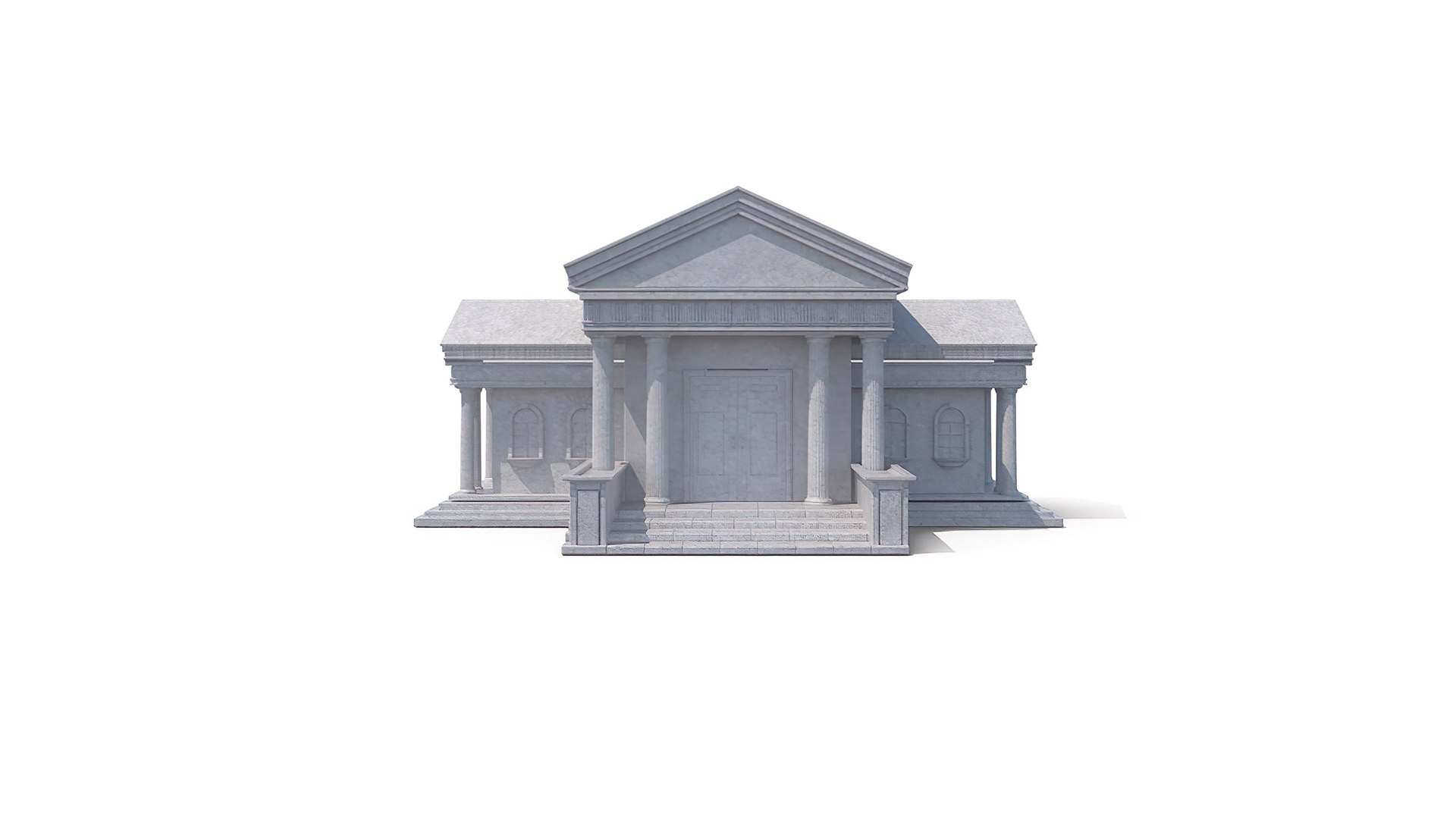 3D Greek Temple Building - TurboSquid 2067292