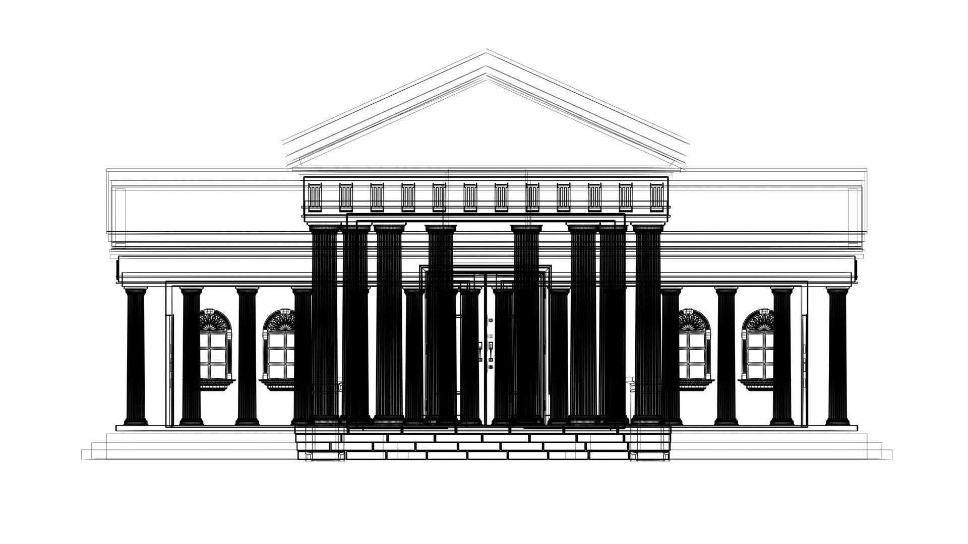 3D Greek Temple Building - TurboSquid 2067292