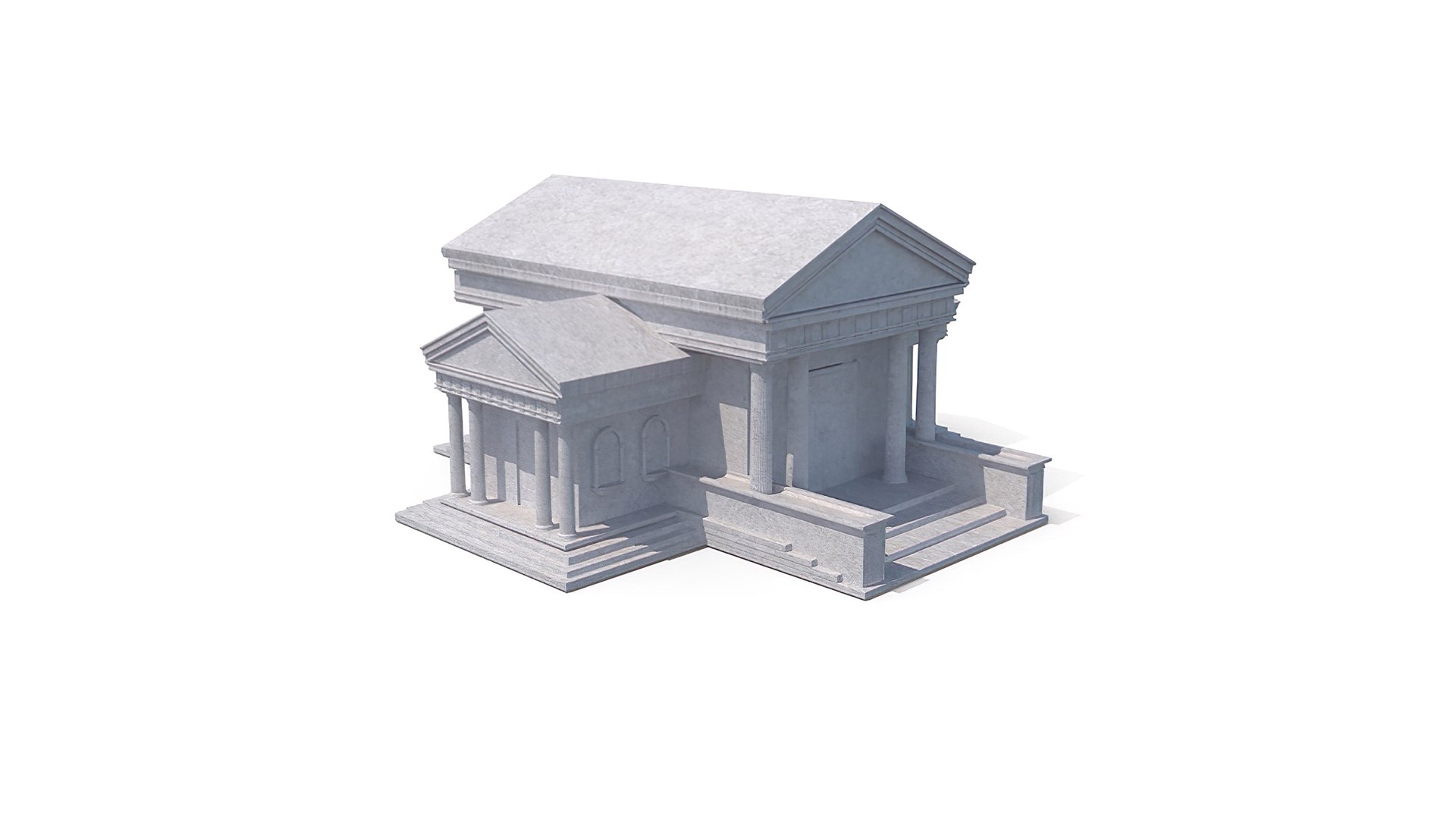 3D Greek Temple Building - TurboSquid 2067292