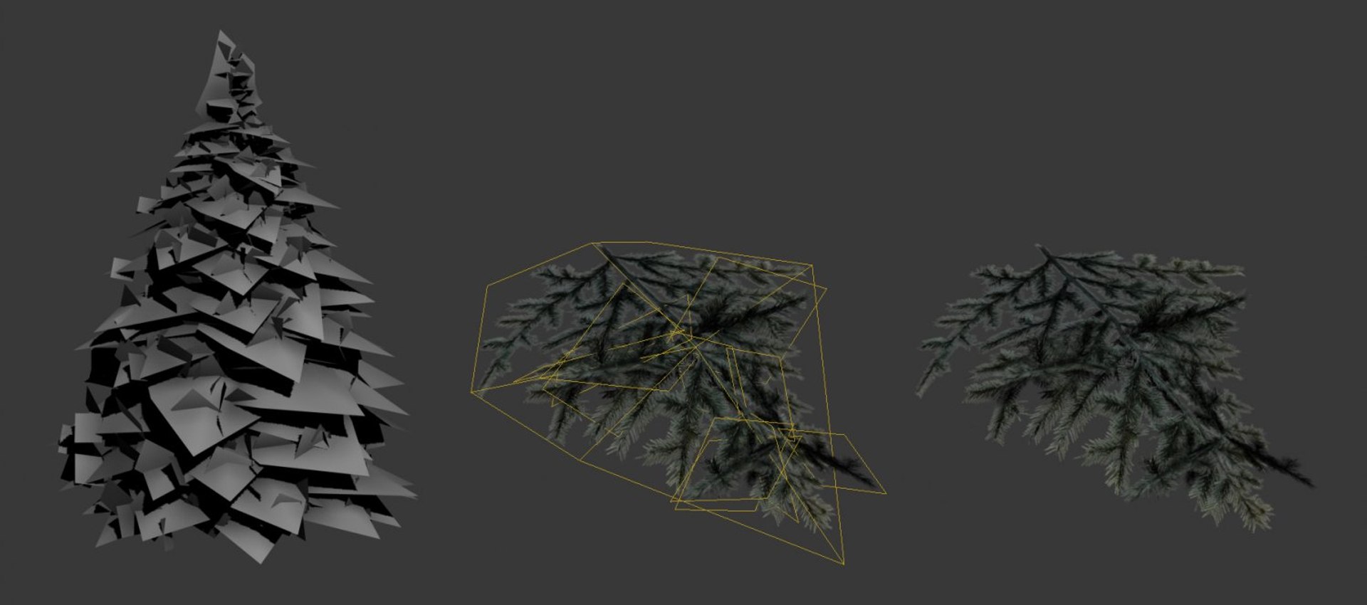 Fir-tree Rock 3d Model