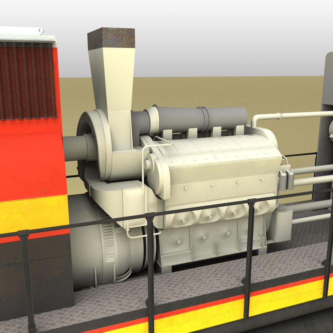 Emd Sd22eco Locomotive Engine Diesel 3d Max