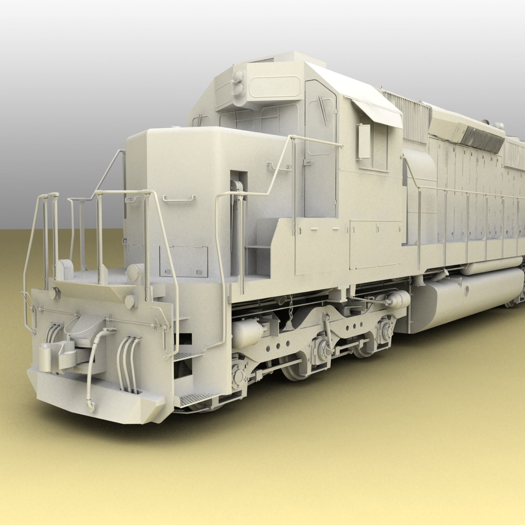 Emd Sd22eco Locomotive Engine Diesel 3d Max