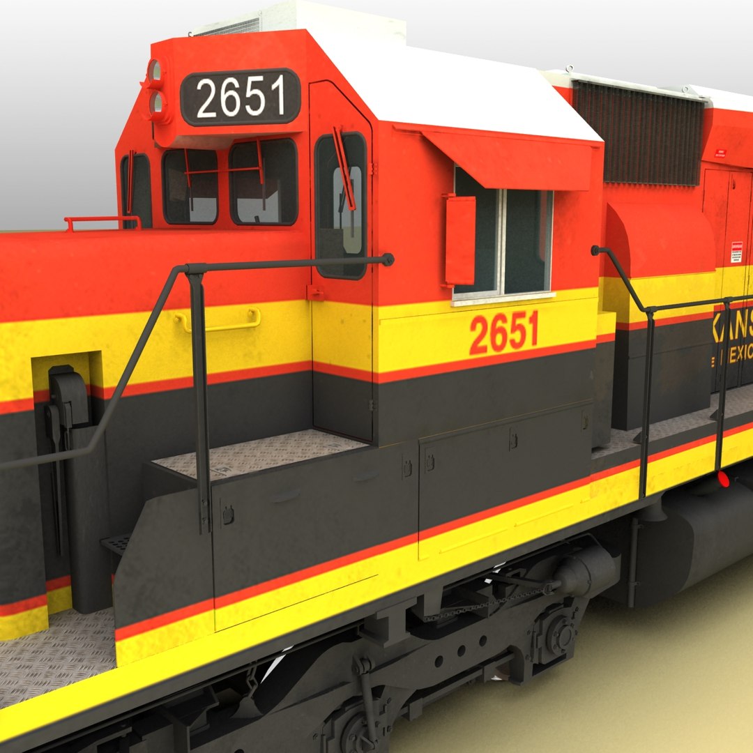 Emd Sd22eco Locomotive Engine Diesel 3d Max
