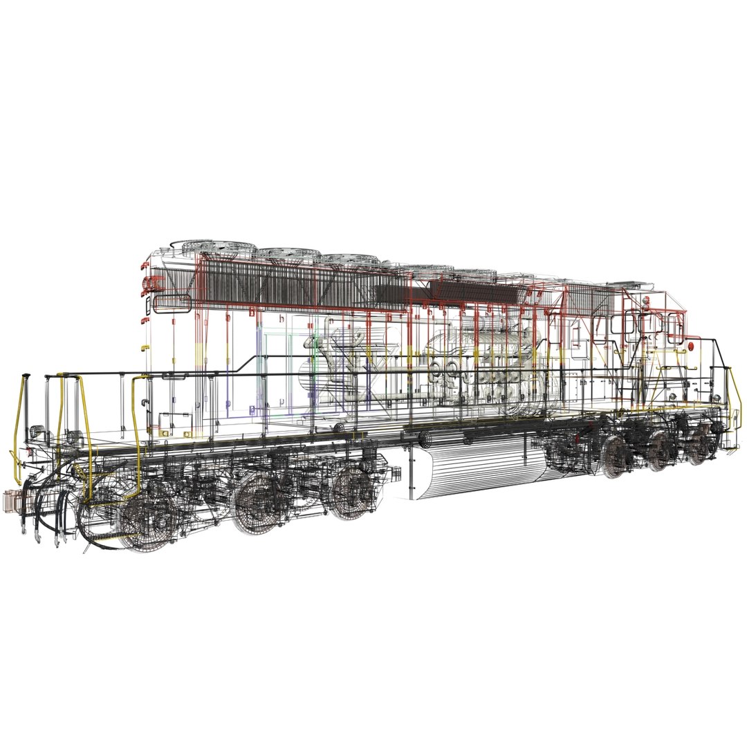 Emd Sd22eco Locomotive Engine Diesel 3d Max