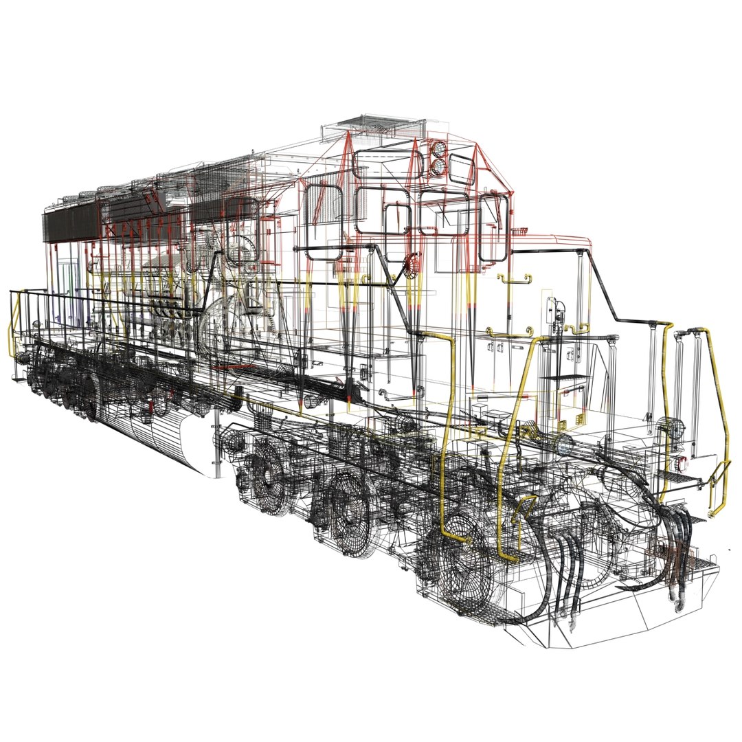 Emd Sd22eco Locomotive Engine Diesel 3d Max