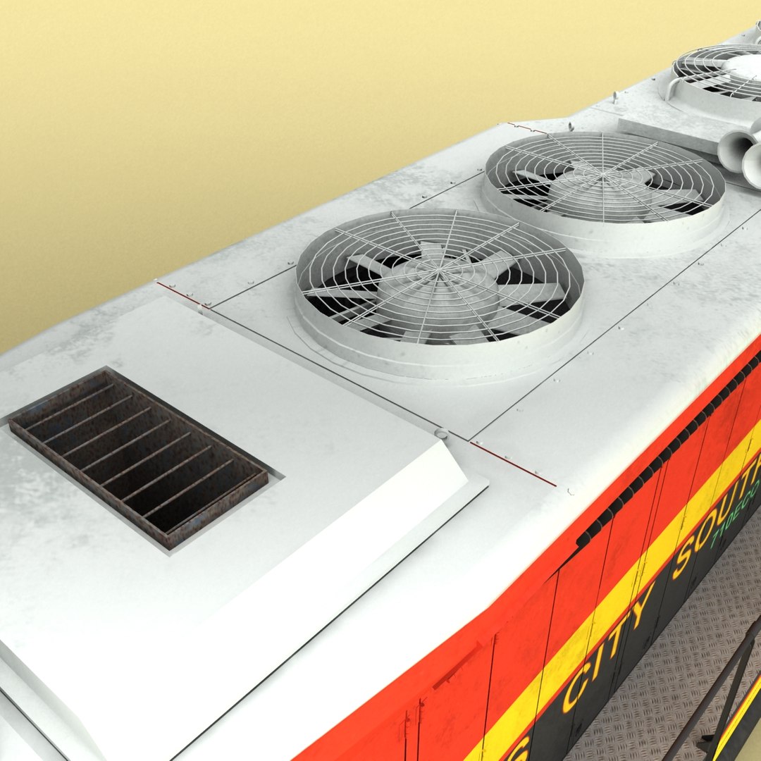 Emd Sd22eco Locomotive Engine Diesel 3d Max
