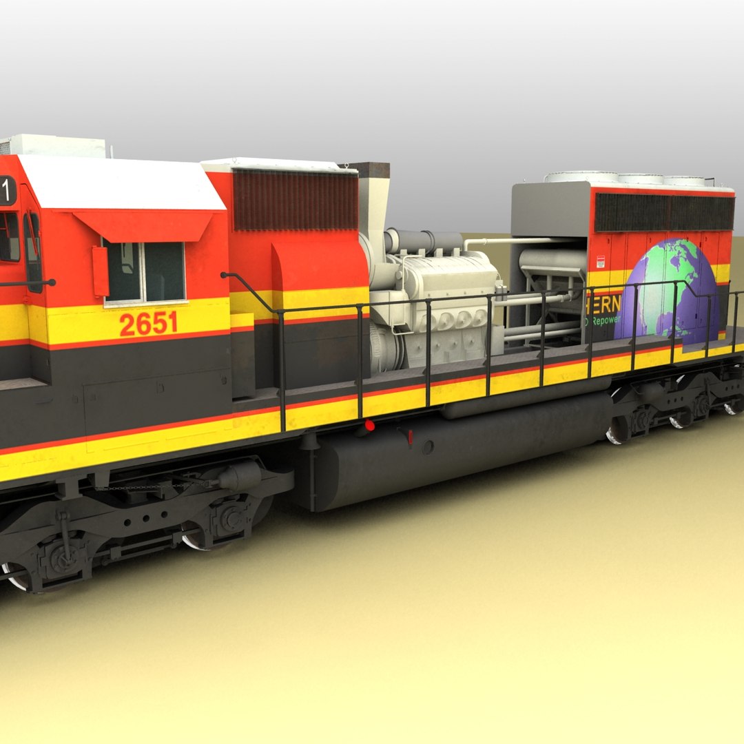 Emd Sd22eco Locomotive Engine Diesel 3d Max
