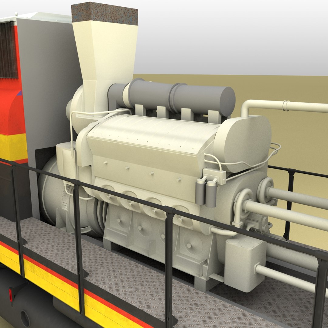 Emd Sd22eco Locomotive Engine Diesel 3d Max