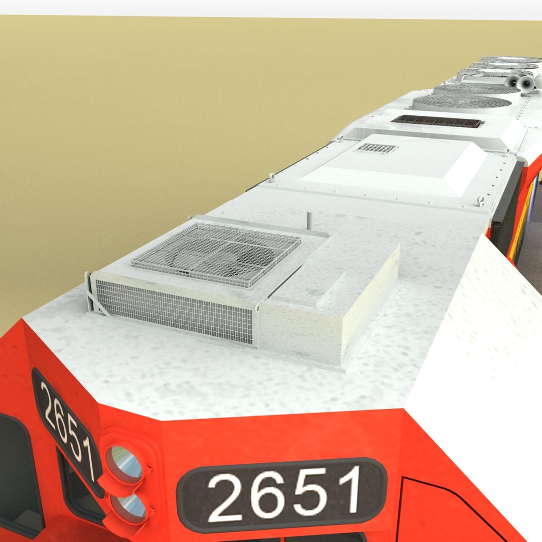 Emd Sd22eco Locomotive Engine Diesel 3d Max