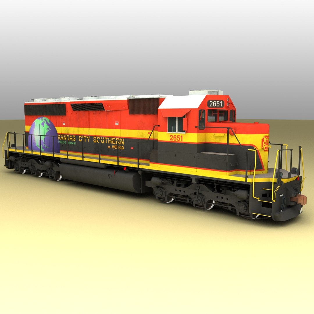 Emd Sd22eco Locomotive Engine Diesel 3d Max