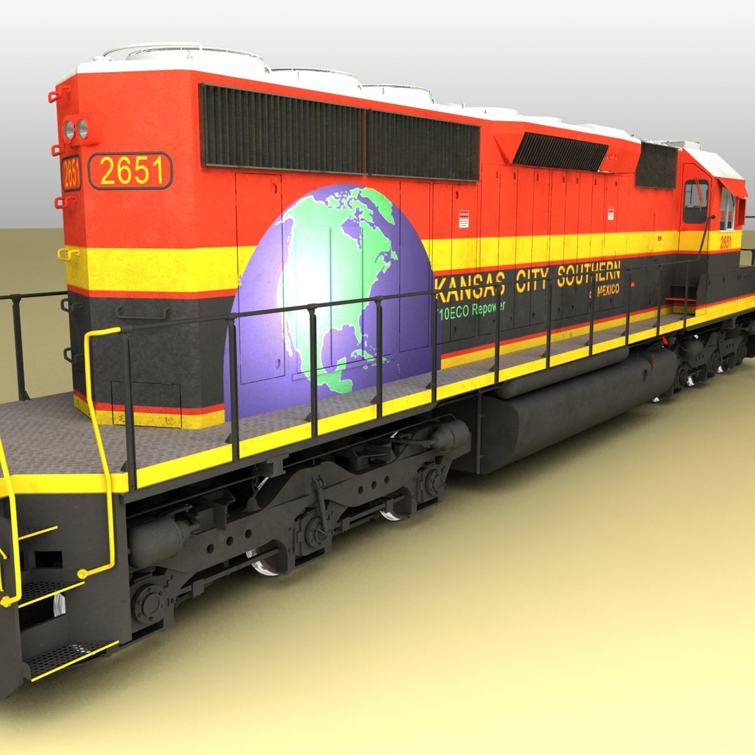 Emd Sd22eco Locomotive Engine Diesel 3d Max