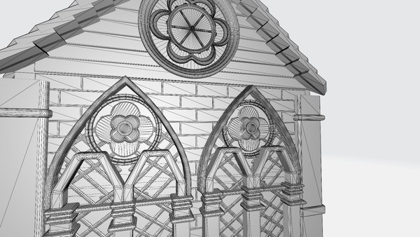 Gothic house 3D model - TurboSquid 1687980