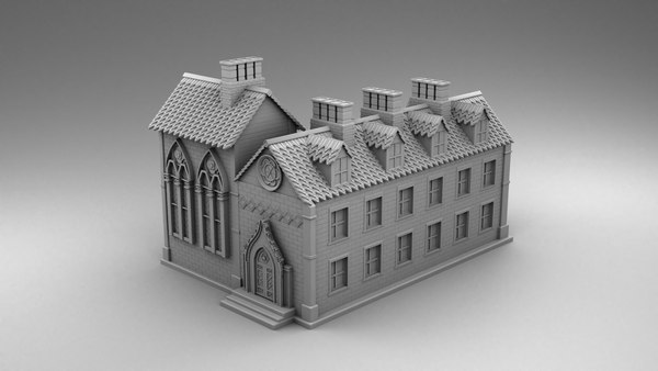Gothic house 3D model - TurboSquid 1687980