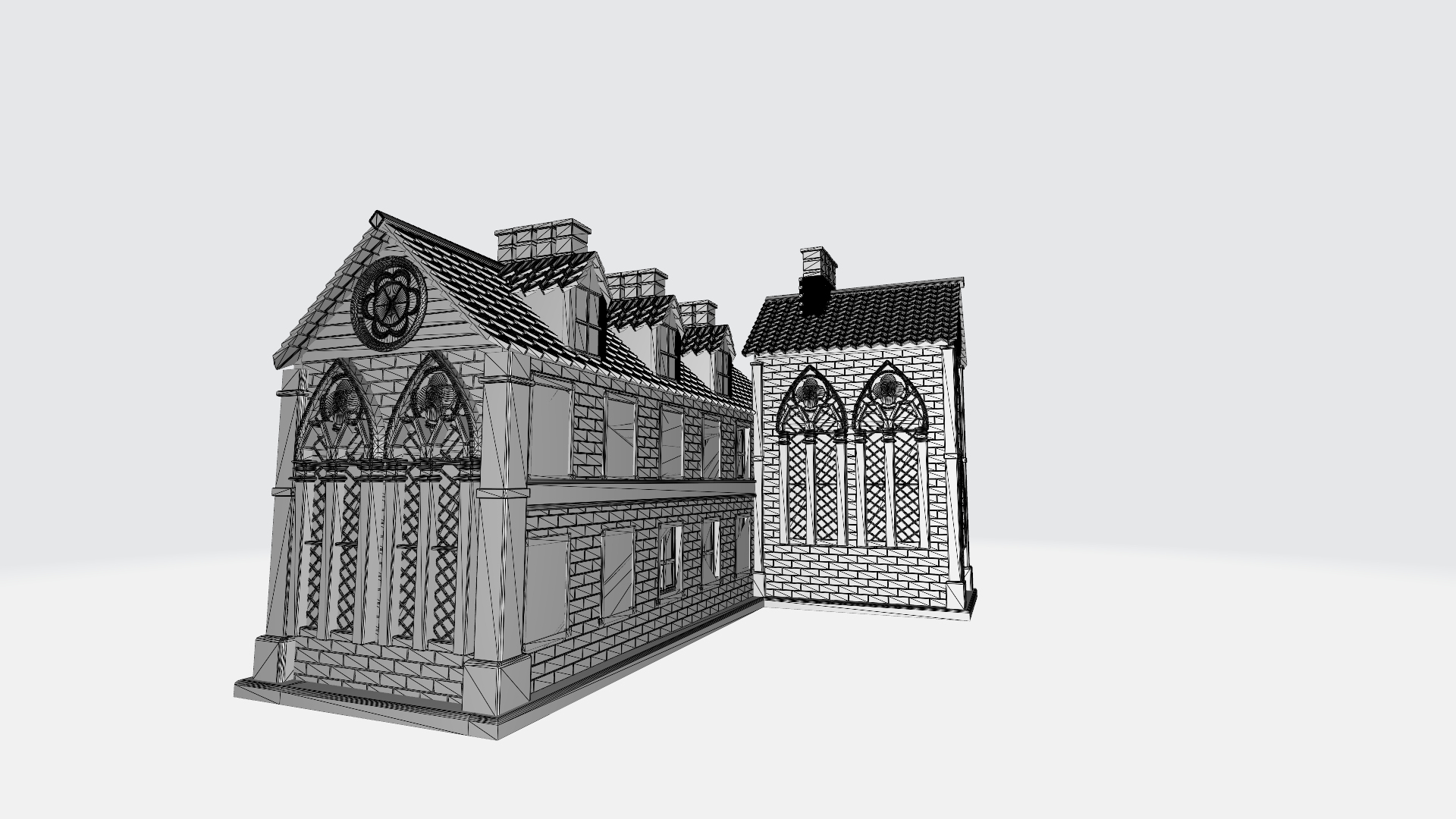 Gothic house 3D model - TurboSquid 1687980