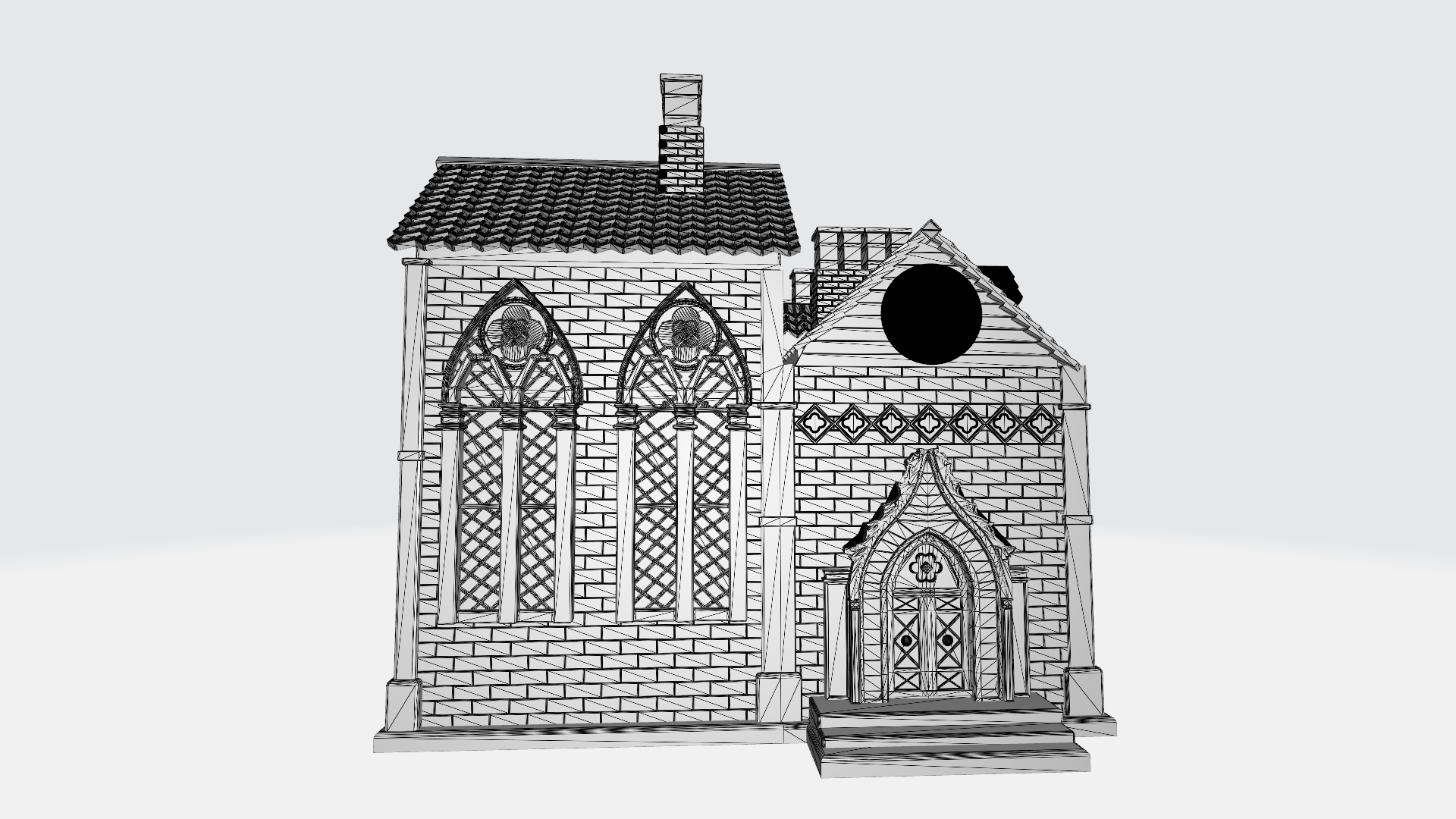 Gothic house 3D model - TurboSquid 1687980