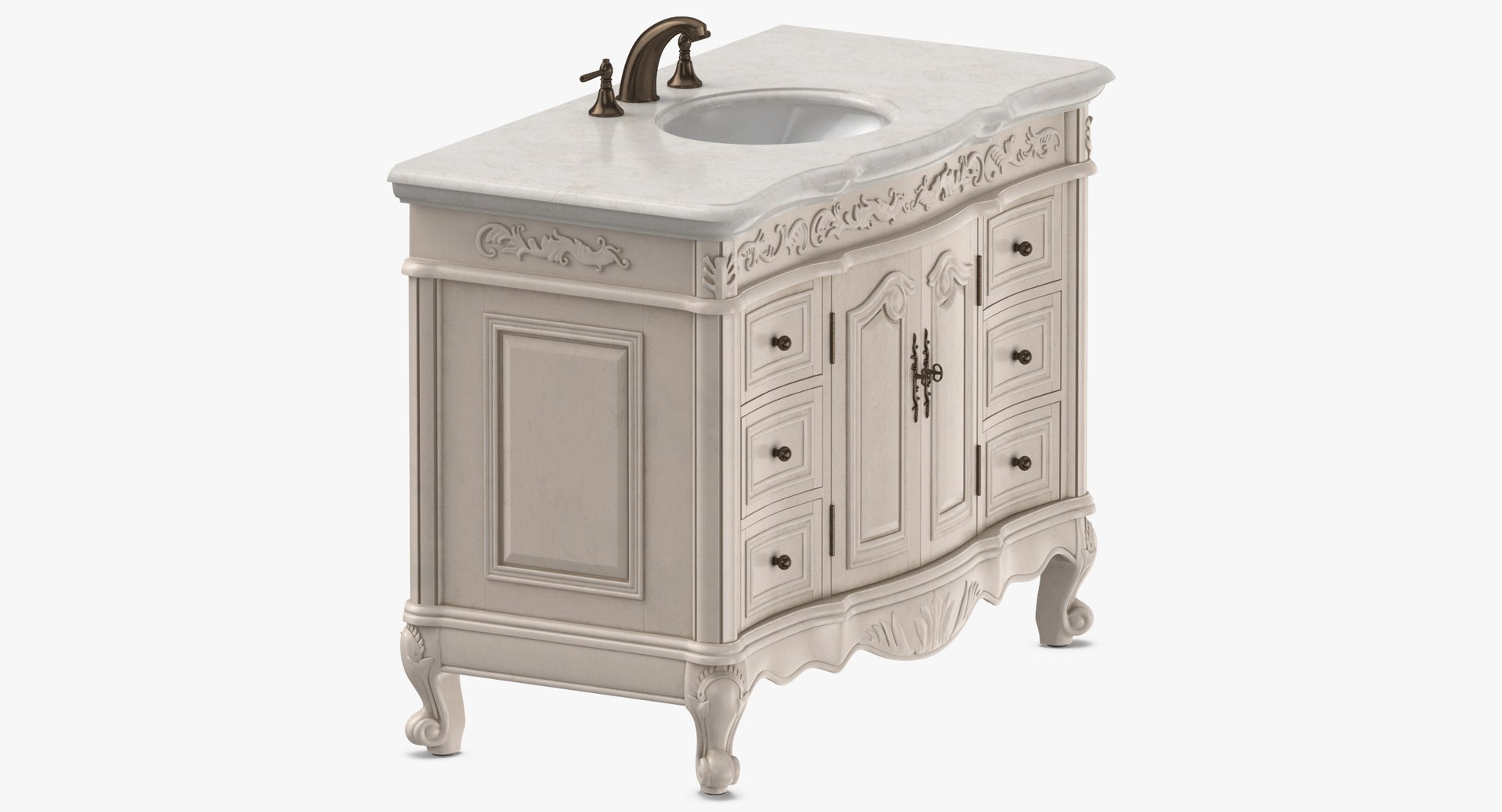 Classical Vanity 3D Model - TurboSquid 1282501