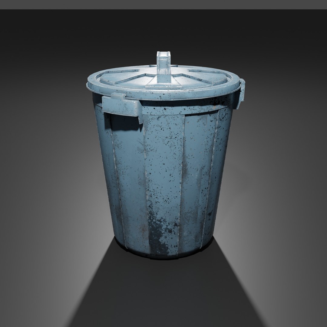 3D RoundPlasticGarbageCan - TurboSquid 2017623
