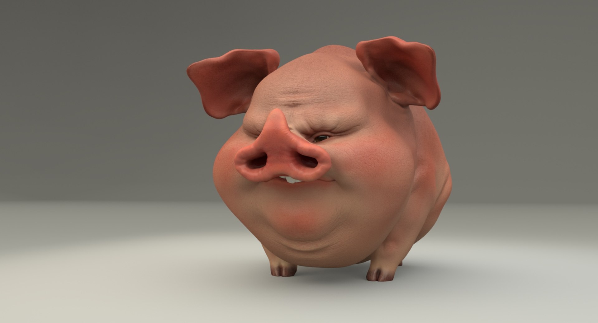 Cartoon Pig 3D Model - TurboSquid 1222037