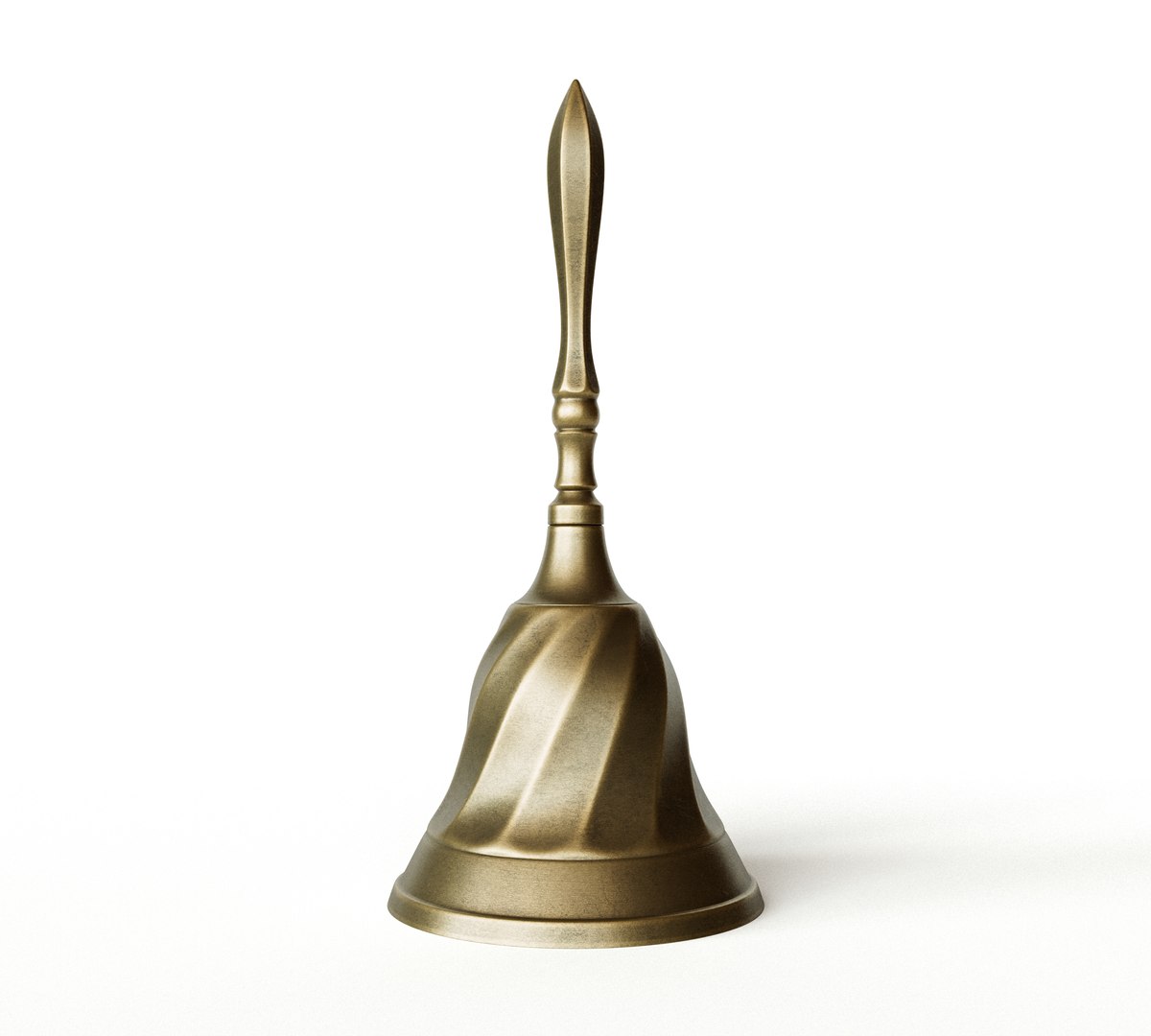 3D Small Antique Brass Bell - TurboSquid 2133462