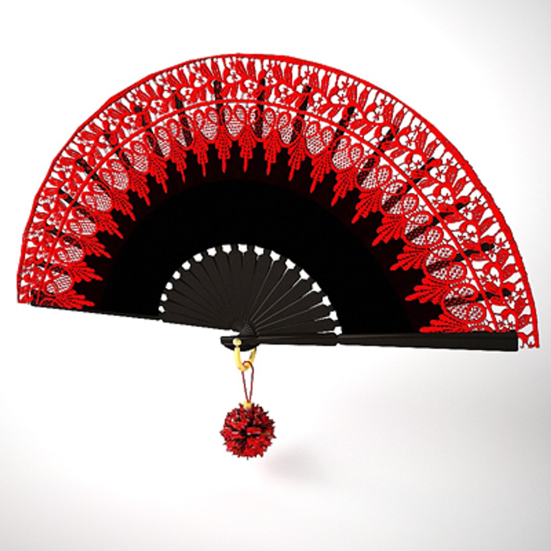 3d model of spanish fan
