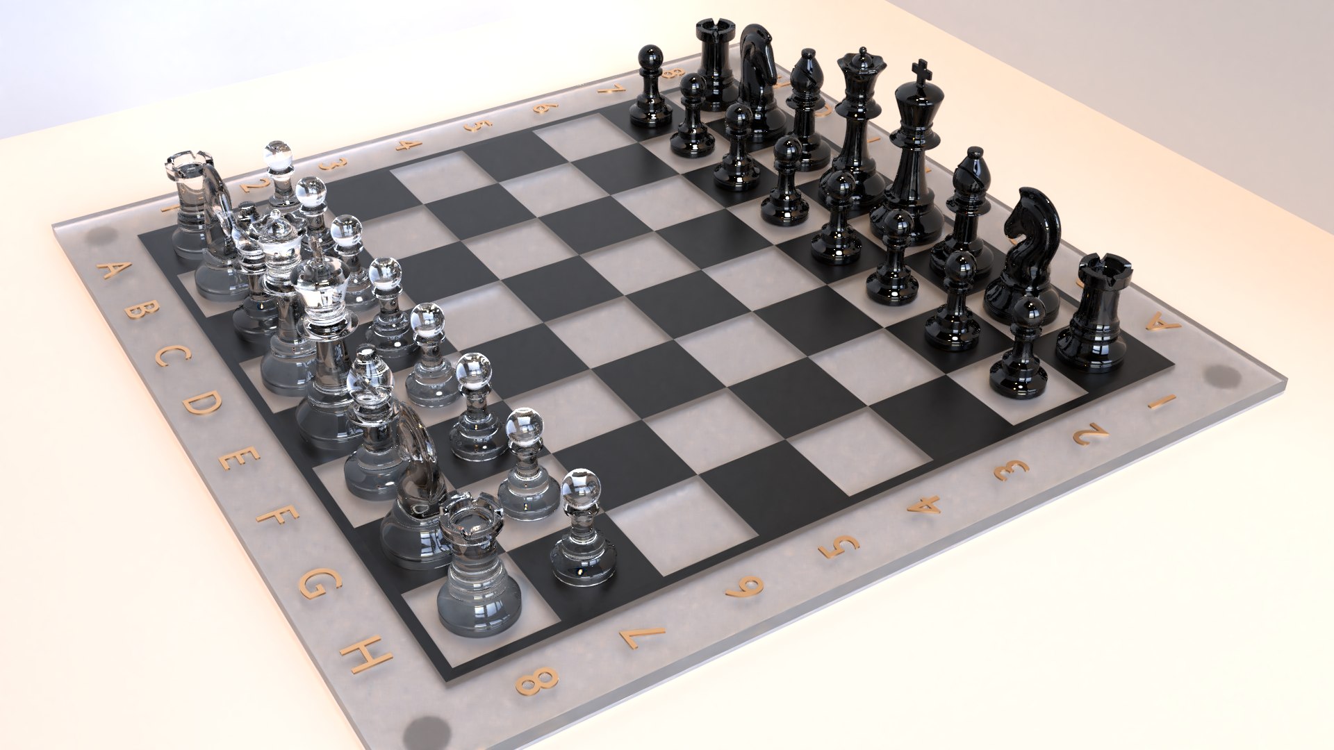 3D Glass Chess Set - TurboSquid 1251159