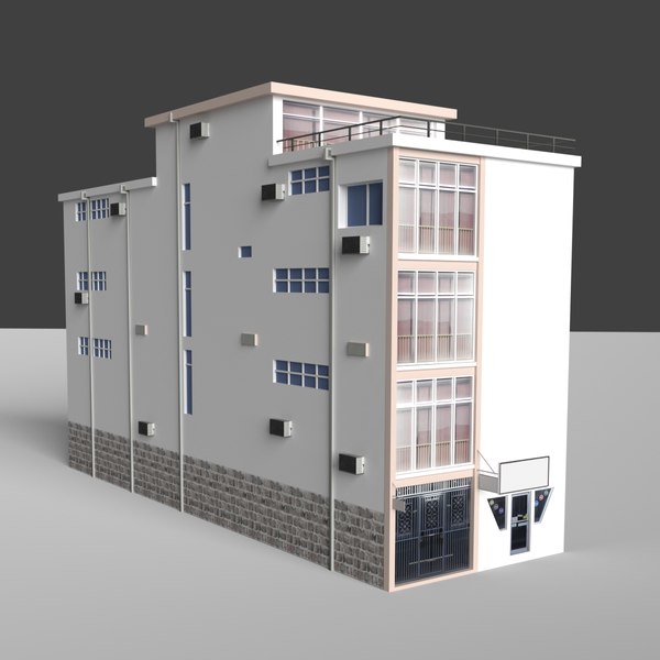 3d modern building