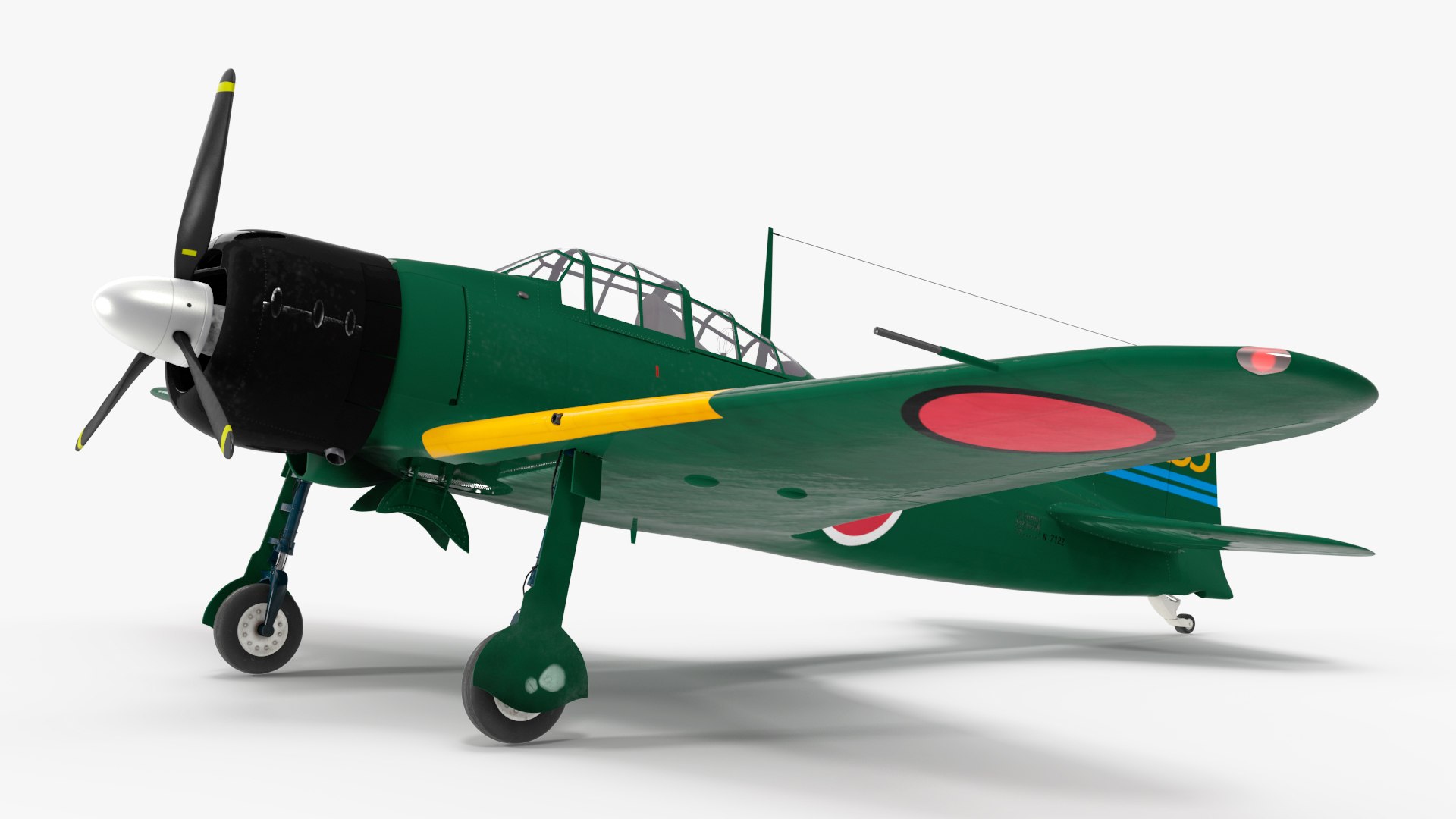 3D Model A6M Zero WWII Fighter Aircraft - TurboSquid 2292241
