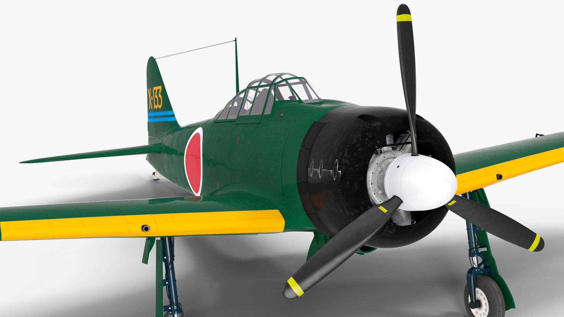 3D Model A6M Zero WWII Fighter Aircraft - TurboSquid 2292241
