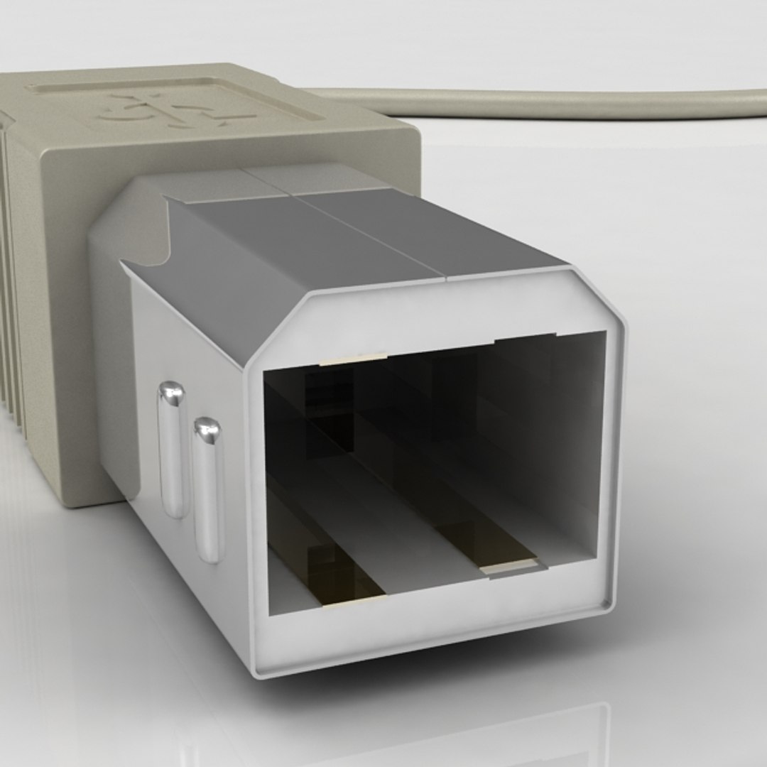 3d Usb Printer Female Connection Model