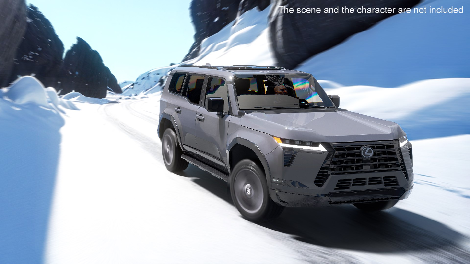 3D Model Lexus GX 550 SUV 2024 Gray Simplified - TurboSquid 2327314