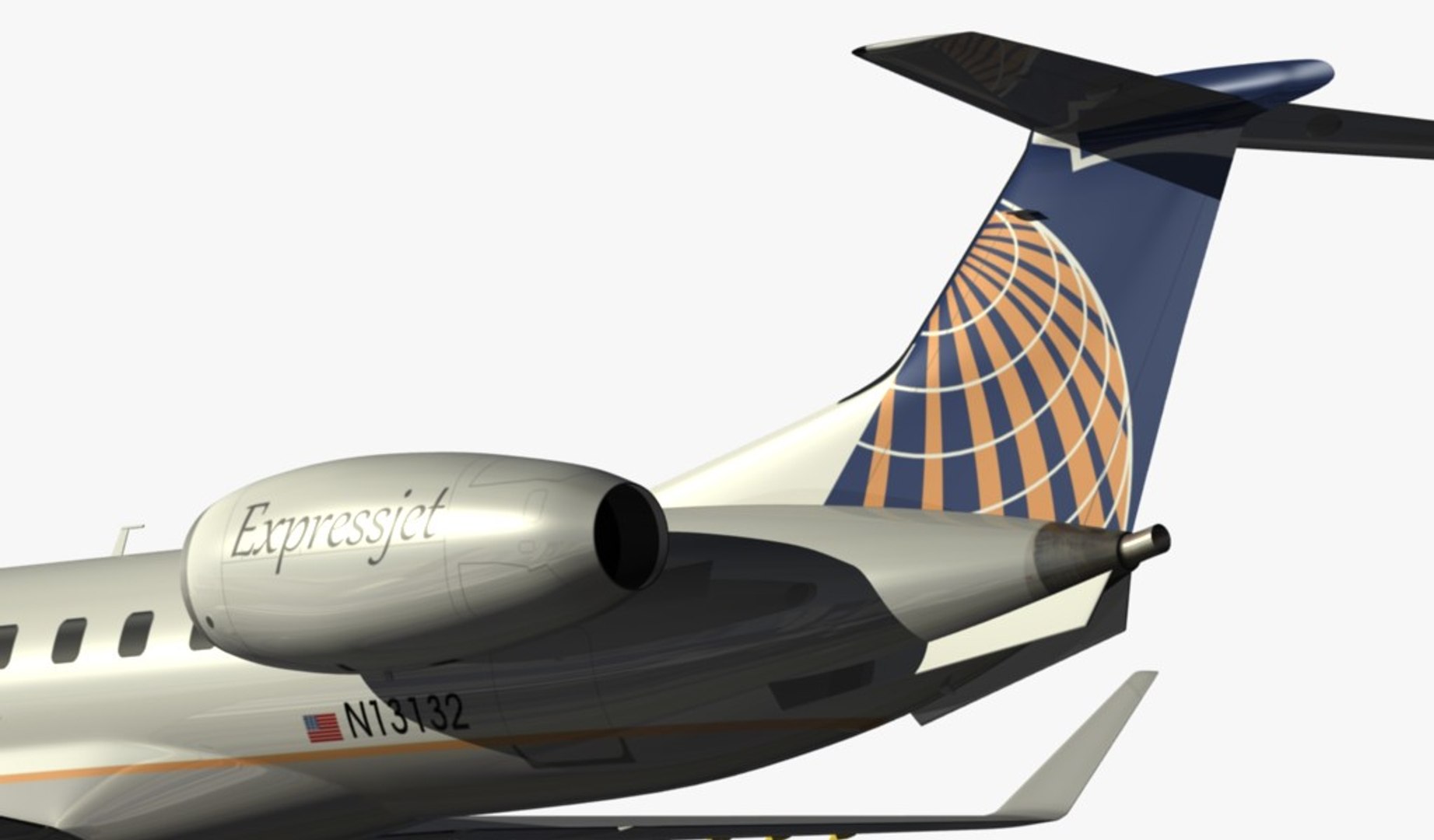 3d Model Embraer Erj-145xr