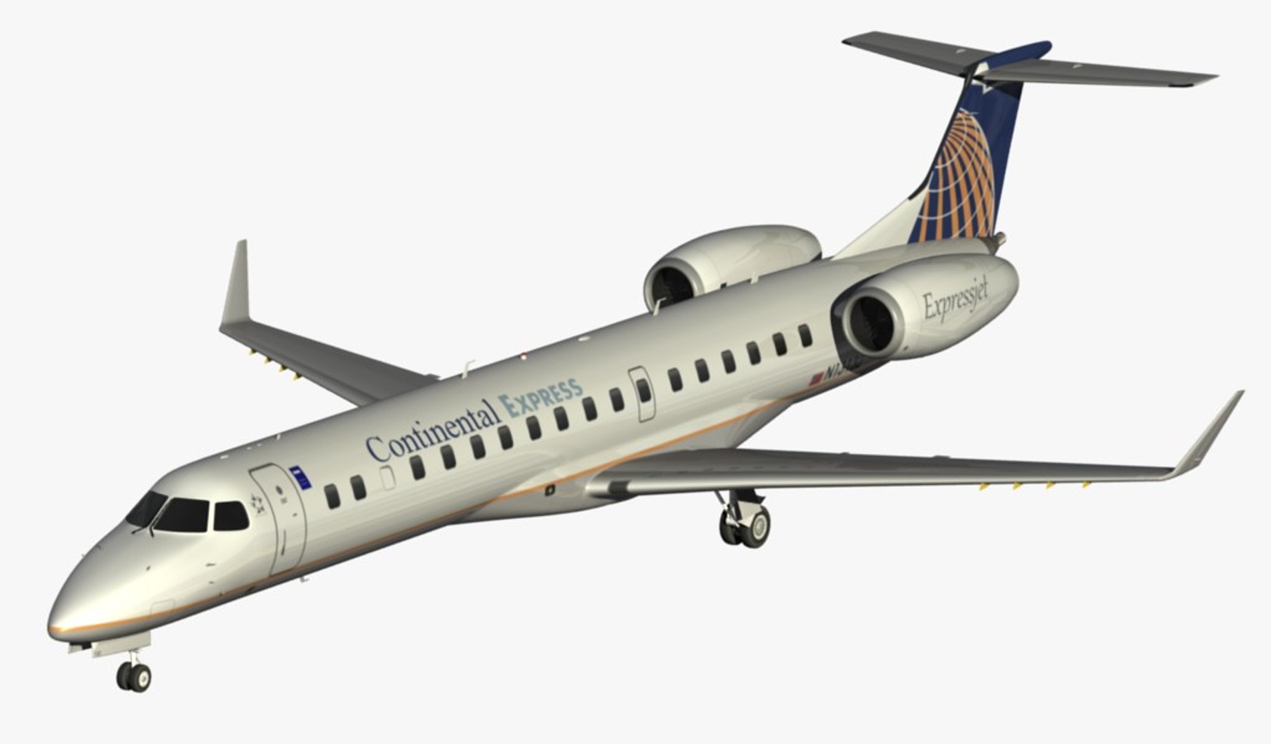 3d Model Embraer Erj-145xr
