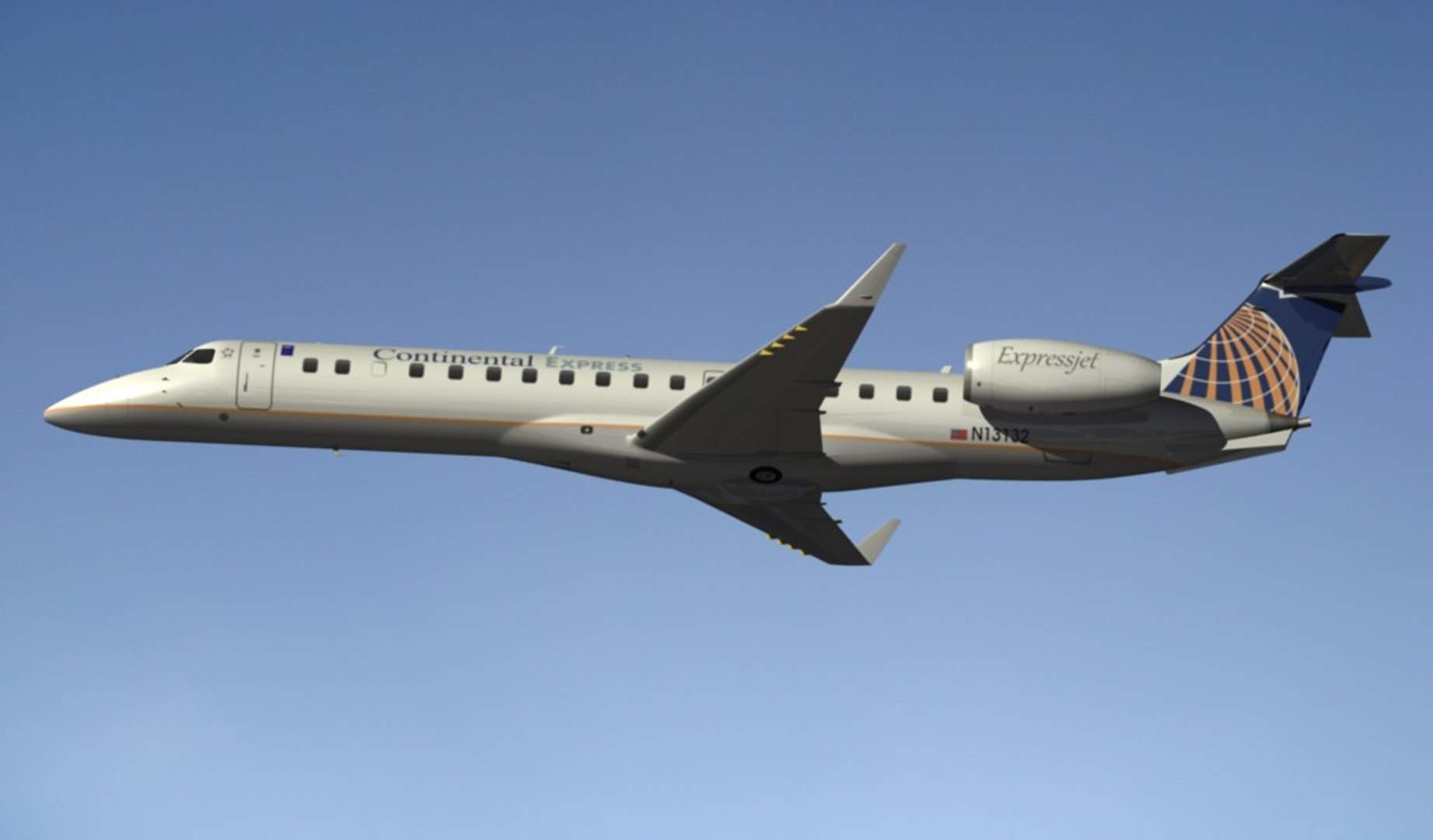 3d Model Embraer Erj-145xr