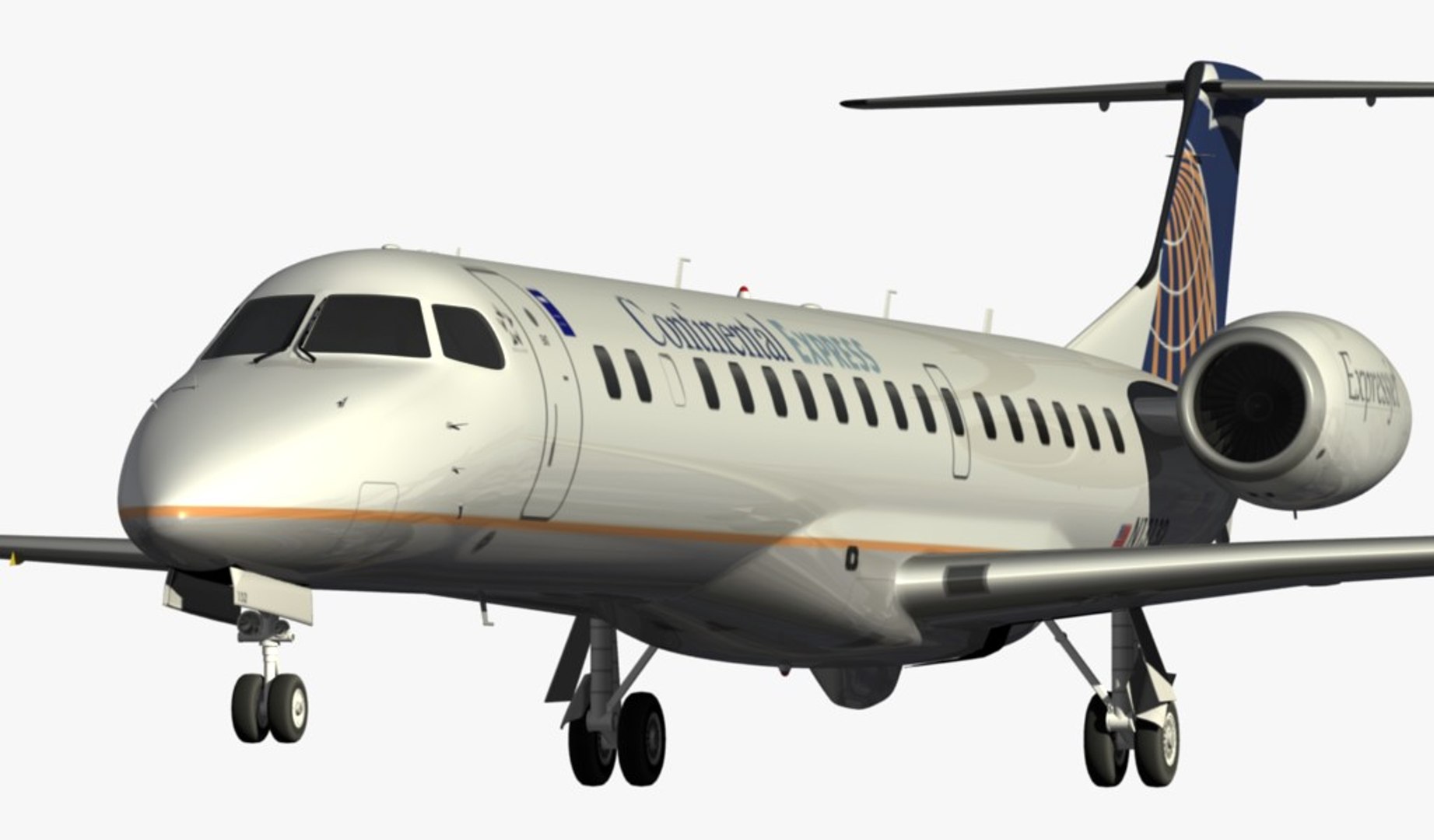 3d Model Embraer Erj-145xr