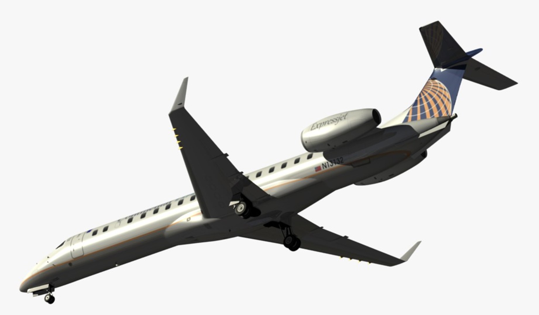 3d Model Embraer Erj-145xr
